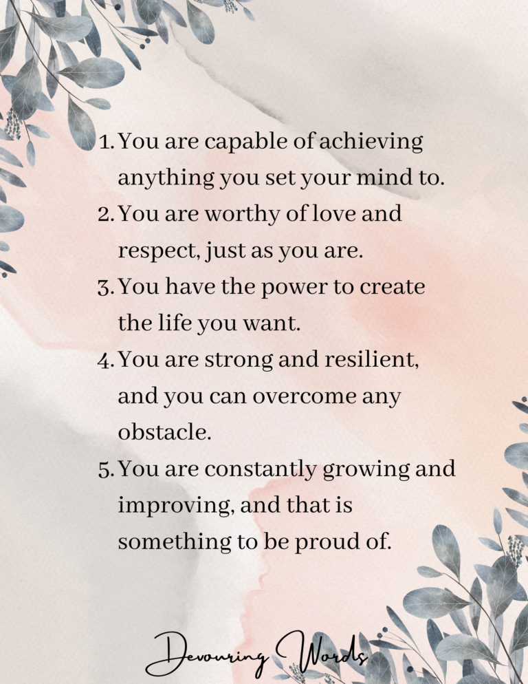 Affirmations About Self Worth